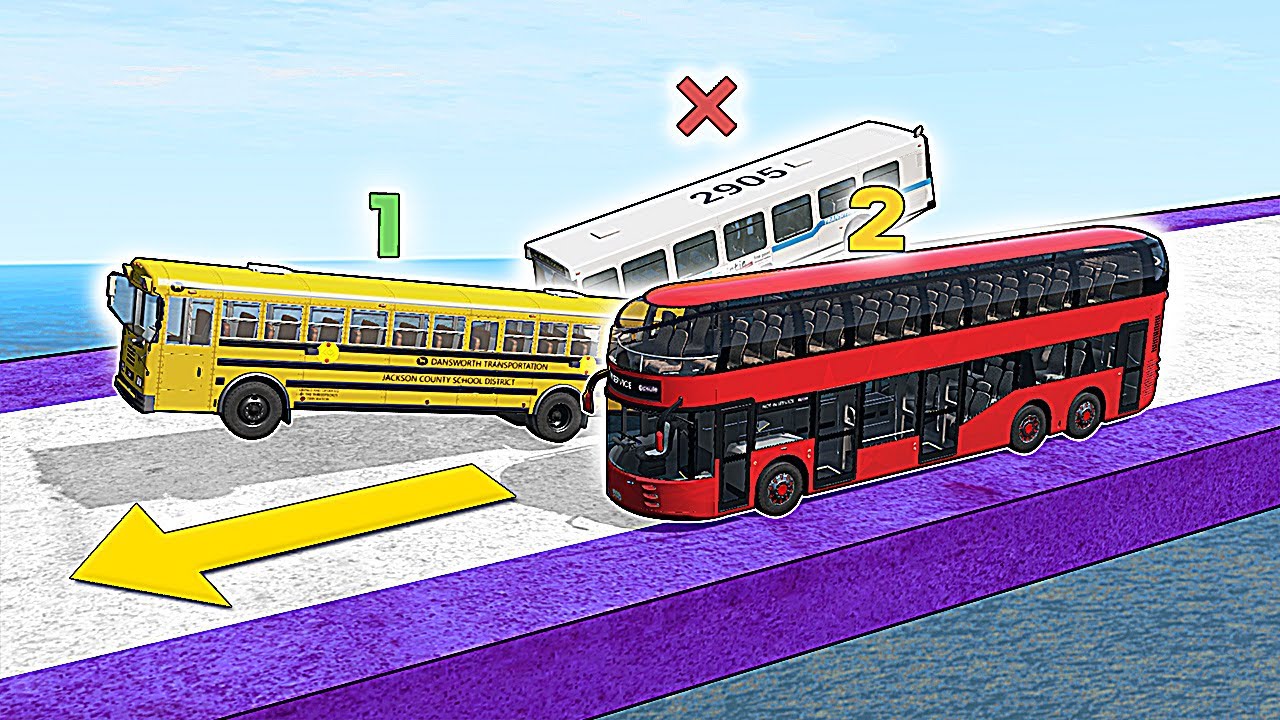 Bus Obstacle Battle in BeamNG Drive - YouTube