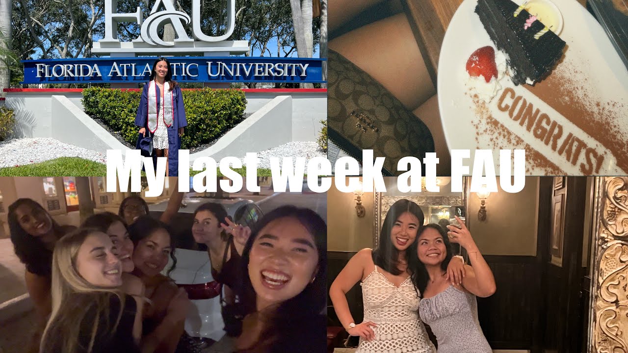 FLORIDA ATLANTIC UNIVERSITY (FAU) GRADUATION VLOG| dinner at The Yard ...