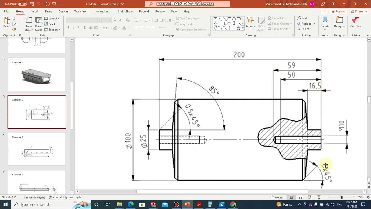 How to Design 3D Model Using Solidwork (Revolve and Hole Wizard) - YouTube
