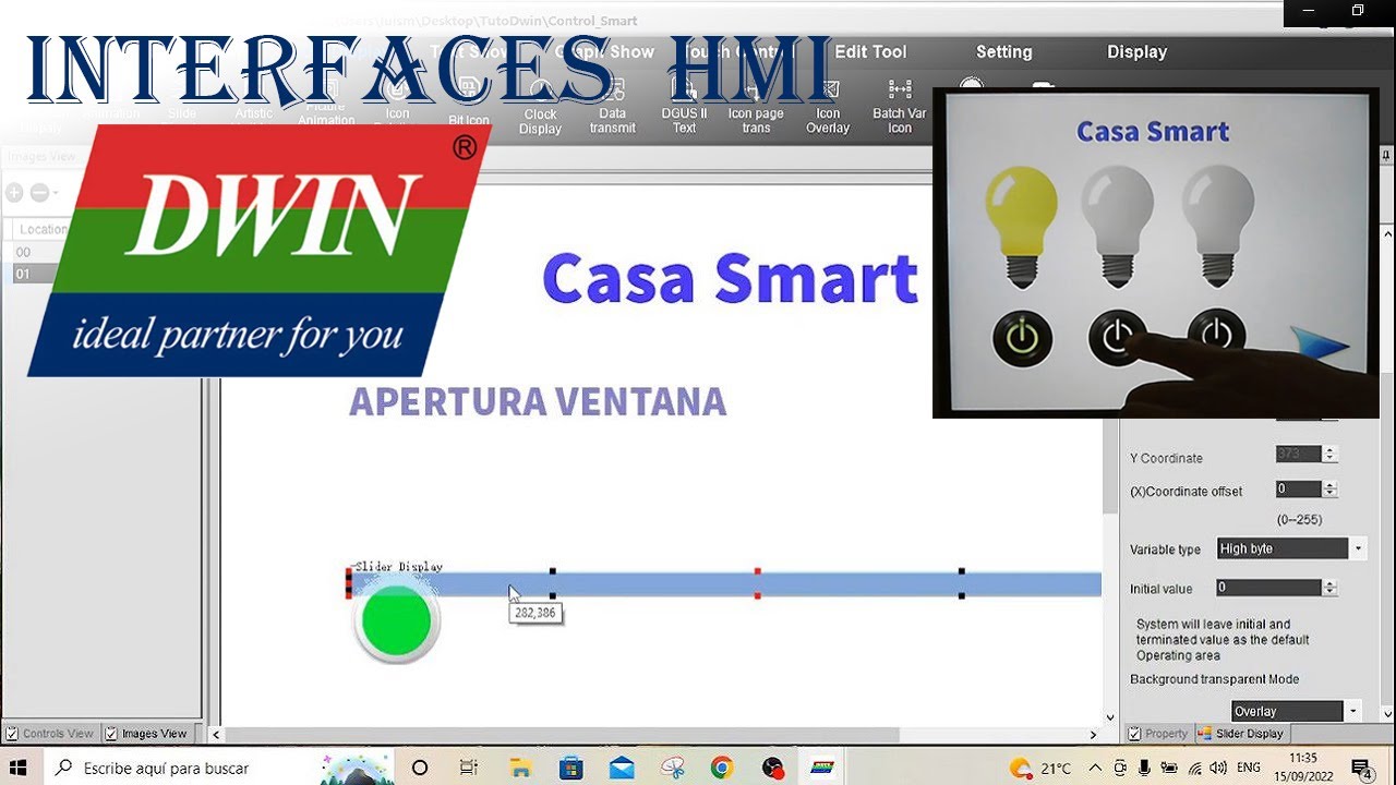 3 Pantallas Touch Hmi Dwin Para Controles Iot Domótica Arduino Plcs Etc Personalizables