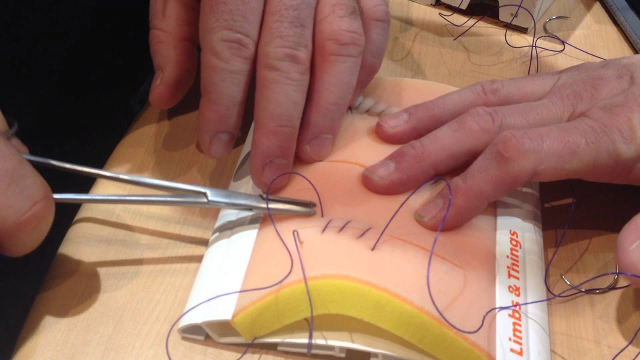 Csomózás nélküli, szálkás, állatorvosi sebészeti varrófonal - YouTube