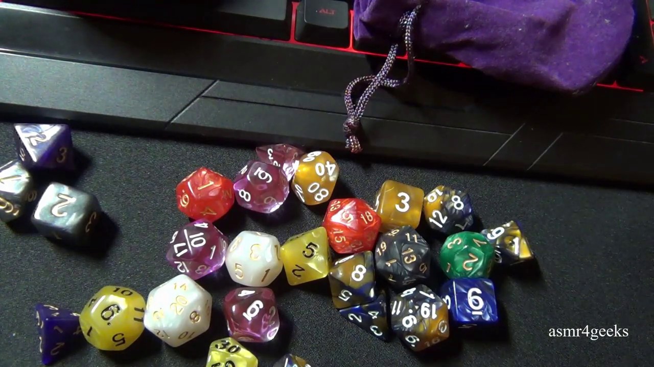 ASMR: No Talking Dungeons & Dragons dice unboxing - YouTube