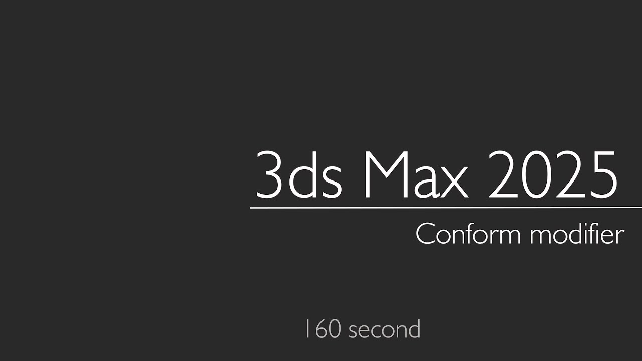 3ds Max 2025: Conform modifier - YouTube