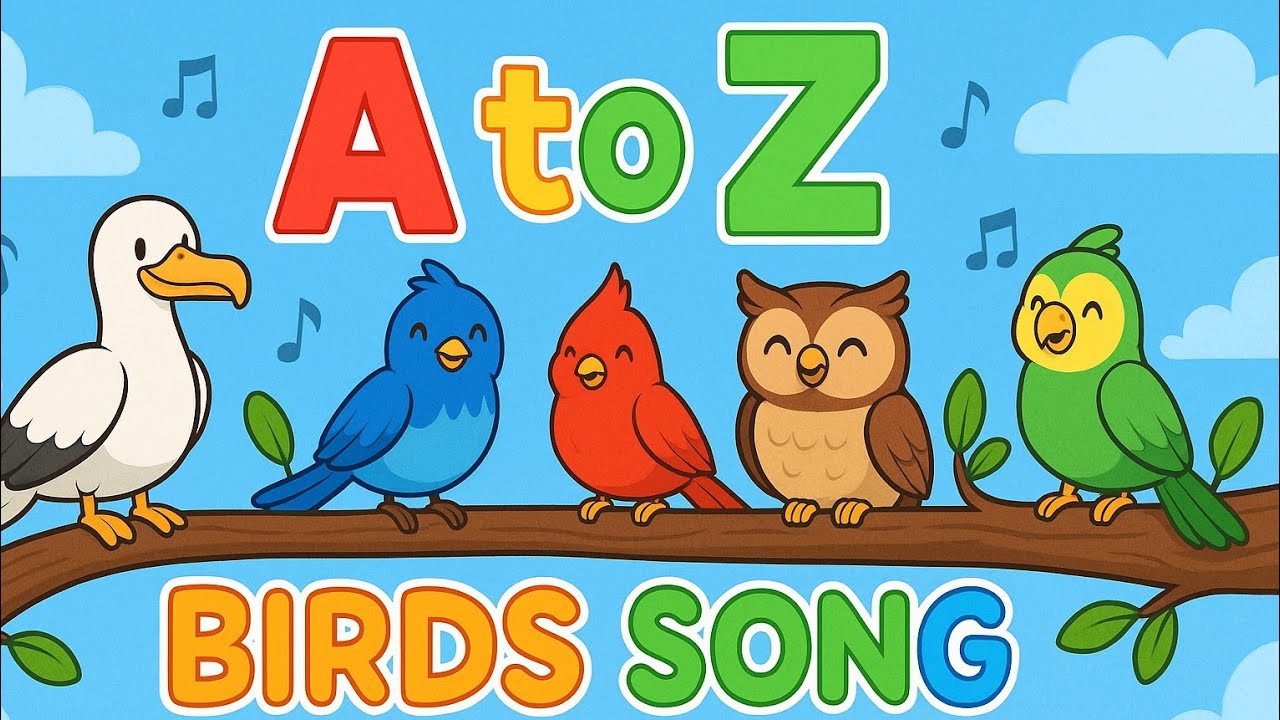 ABC Bird Song for Kids | Learn the Alphabet A to Z with Colorful Birds ...