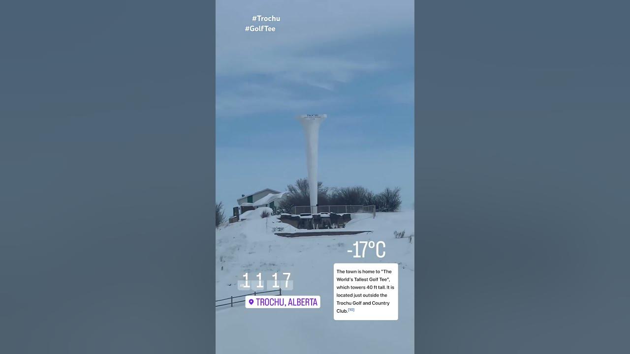 The World’s Tallest Golf Tee, Trochu, Alberta♥️🇨🇦 #guinnessworldrecords ...