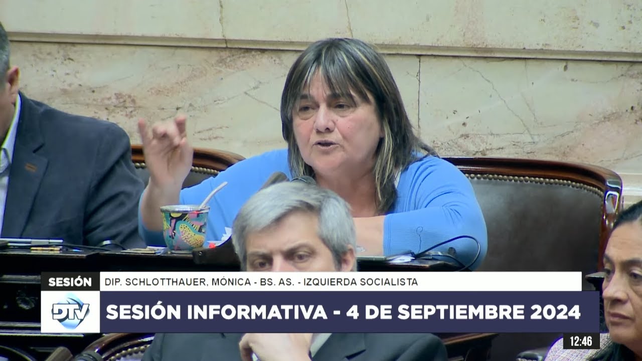 Diputada Schlotthauer, Mónica - FIT-U - Sesión Informativa 04-09-2024 ...