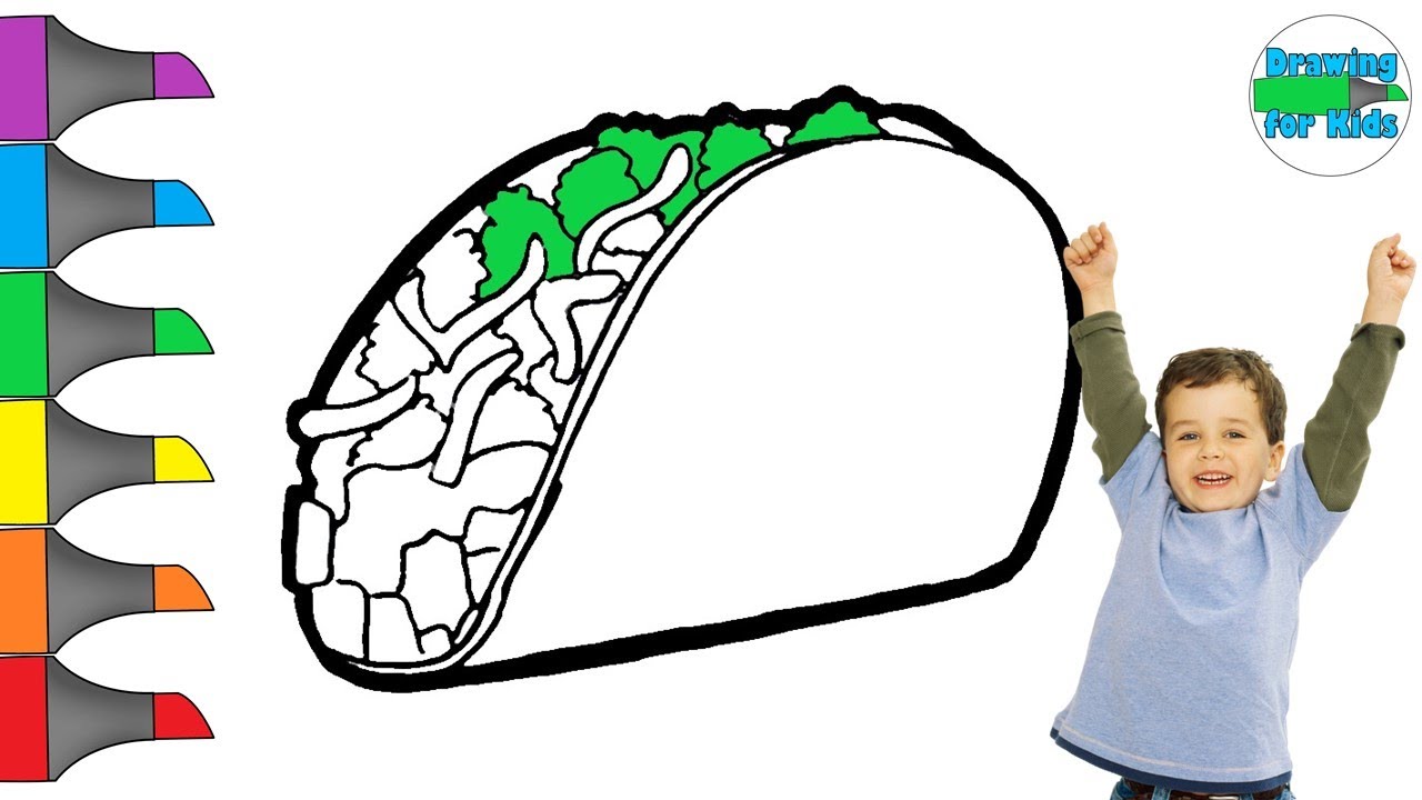 How To Draw A Taco | Drawing for Kids | Kids Proven - YouTube