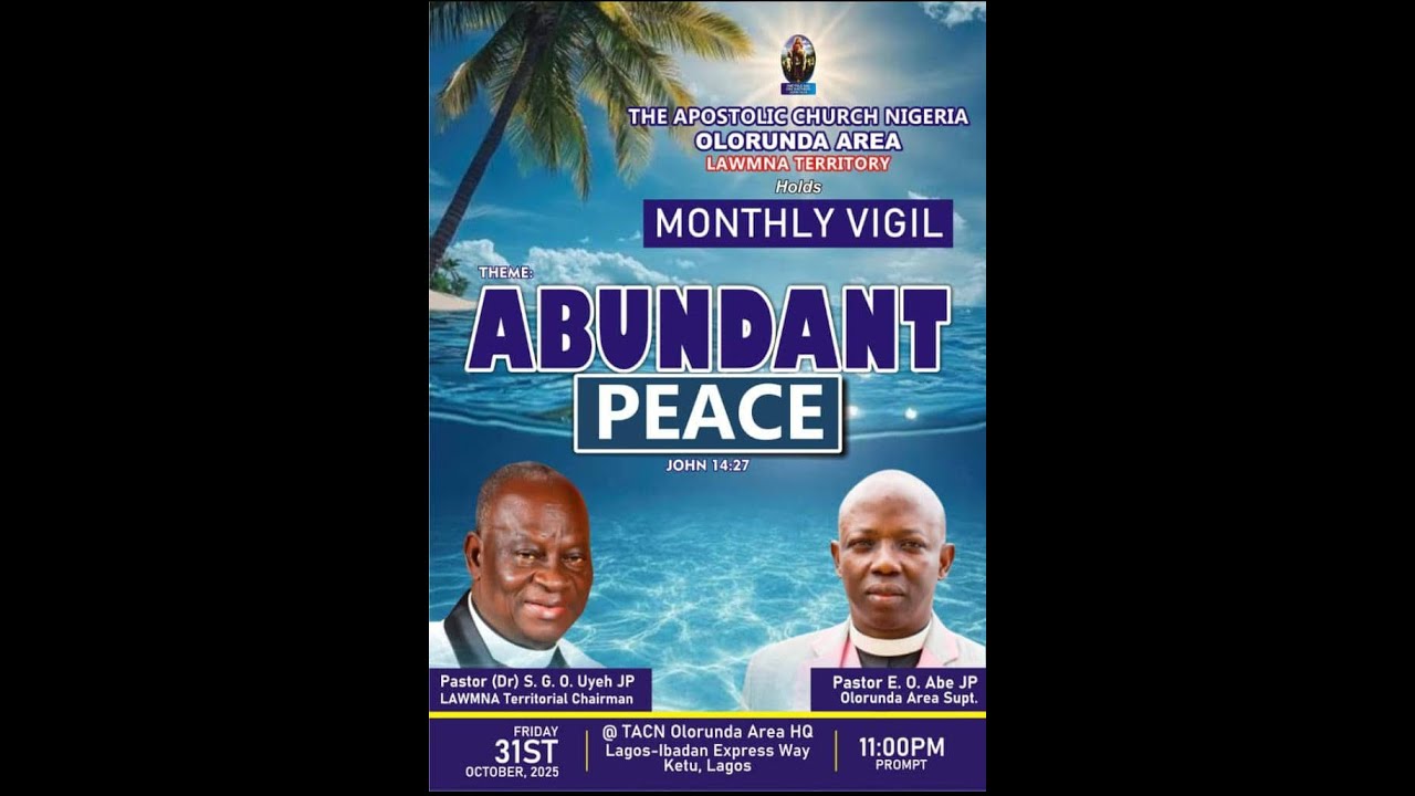 OLORUNDA AREA MONTHLY VIGIL || OCTOBER EDITION - YouTube