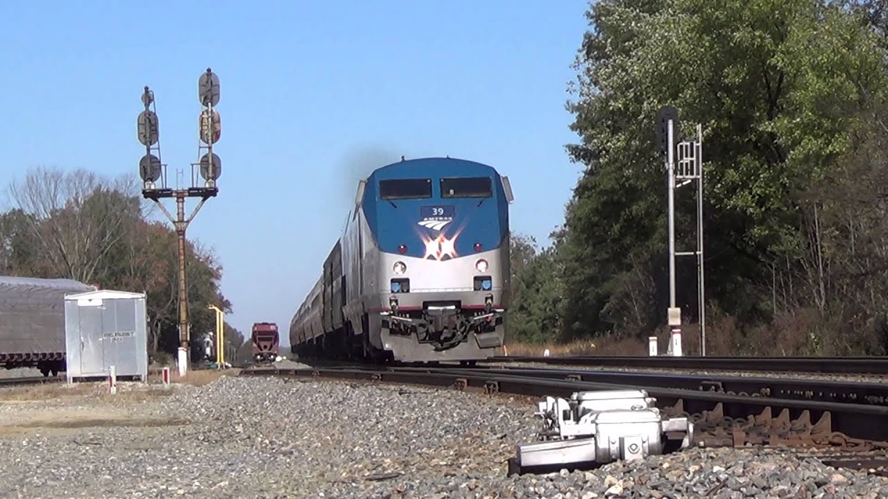 Amtrak 39 on Train Doswell,VA - YouTube