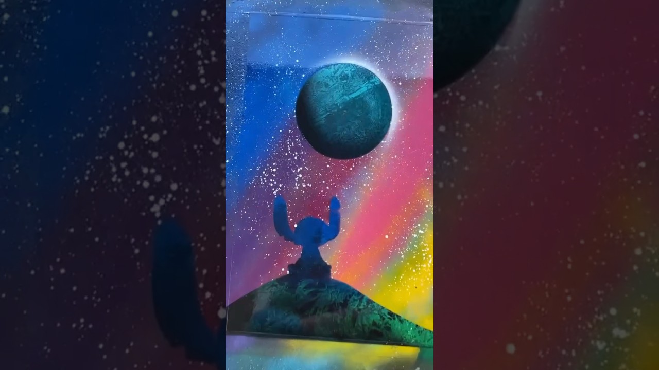 “Full moon Stitch” #learnwithcasey #spraypaint #howtopaint #tutorial ...