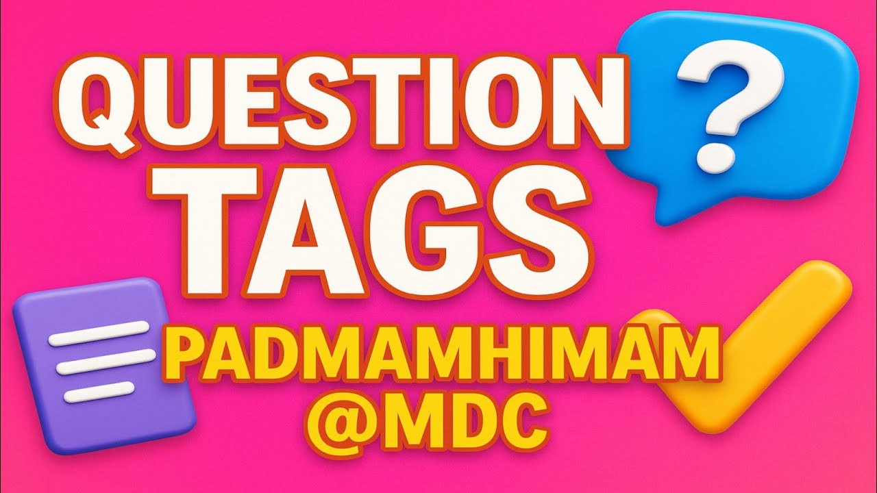 QUESTION TAGS IN ENGLISH || EASY RULES + EXAMPLES || LEARN FAST - YouTube