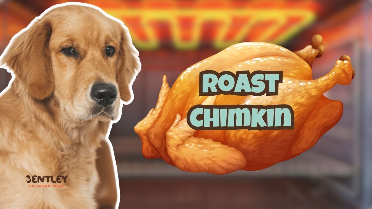 Dog eats roast chicken ASMR - YouTube