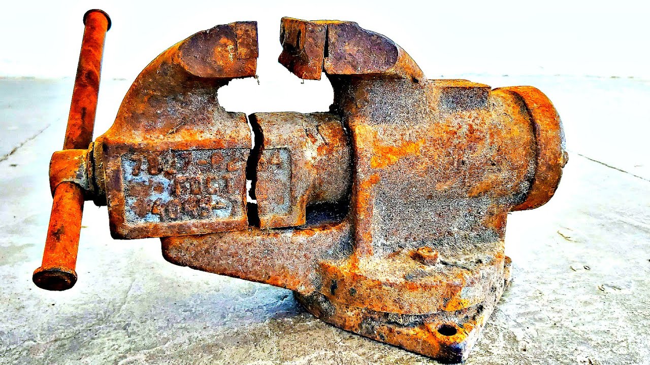 Broken Swivel Vise Restoration - YouTube
