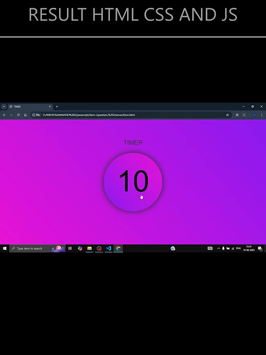 10 Sec Timer Html Css Js Html Css Jscoding Webdesign Responsive