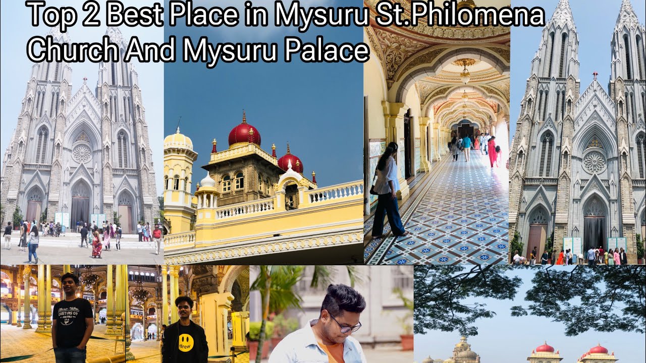 Top 2 Best Place in Mysuru St.Philomena Church And Mysuru Palace - YouTube