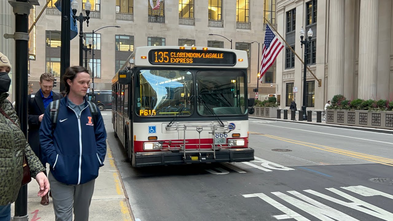 CTA Bus Ride 135 Clarendon/Lasalle Express From Quincy To Montrose CTA ...