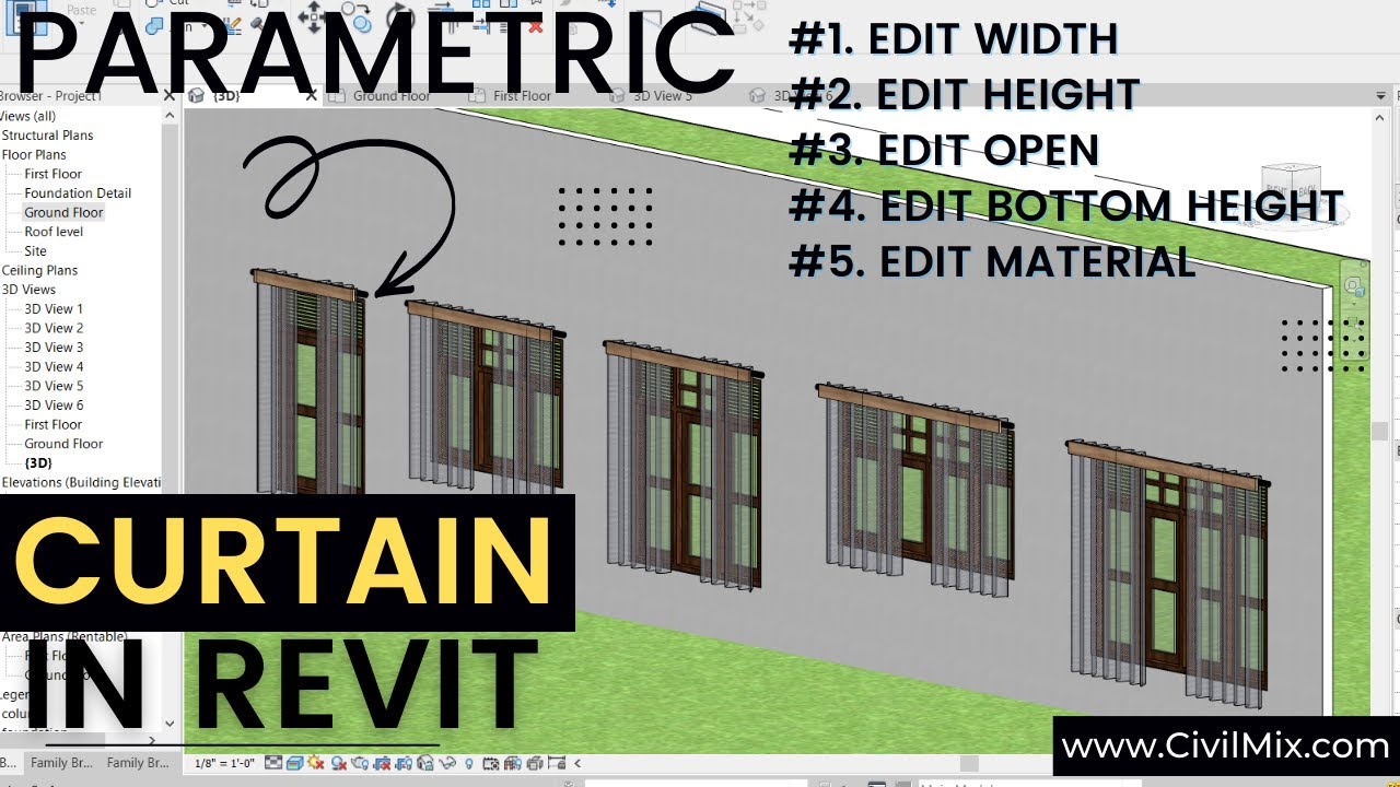 Revolutionize Your Interior Design with Parametric Revit Curtain Family ...