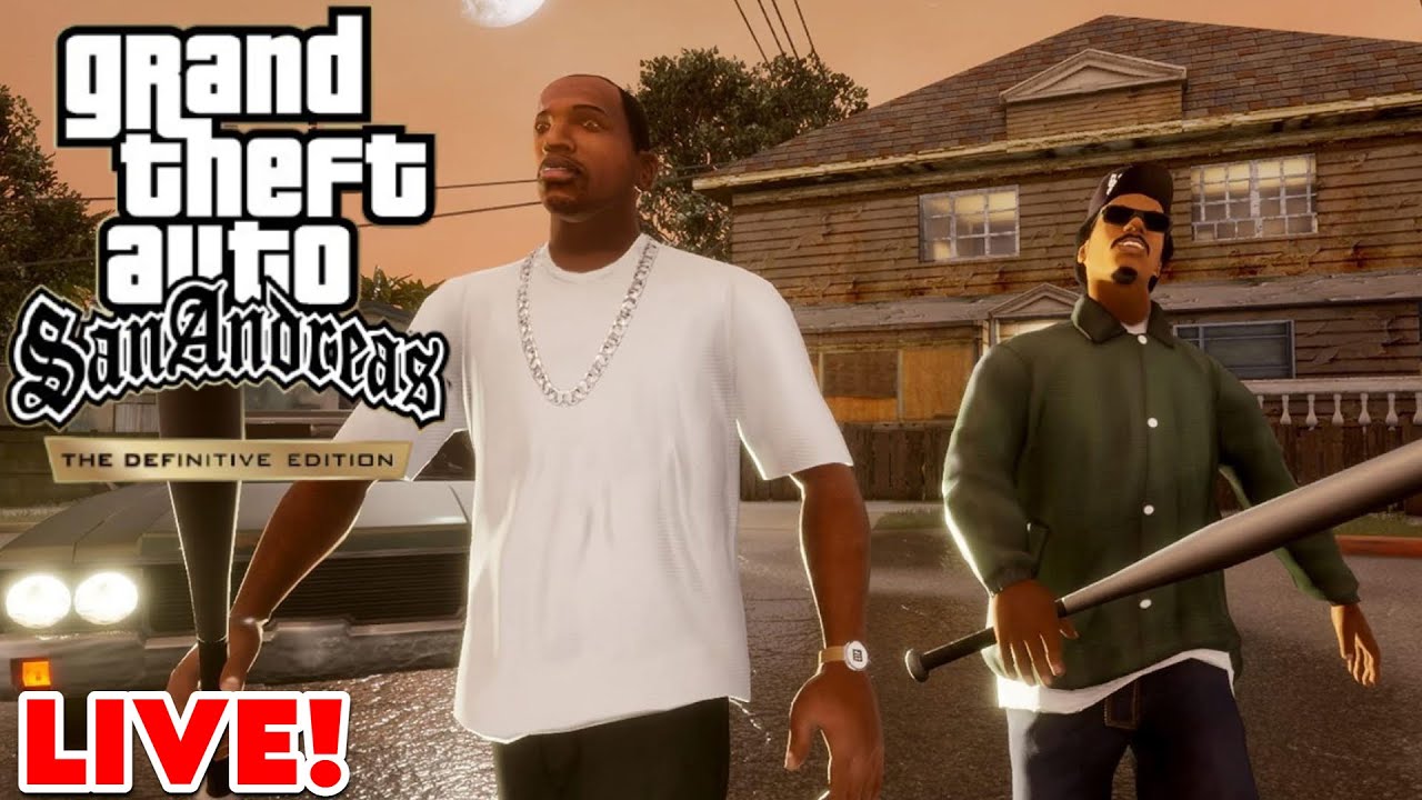 GTA San Andreas Definitive Edition LIVE Gameplay | Grove Street For ...