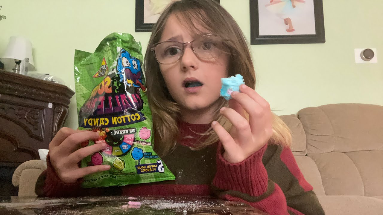 trying the sour challenge cotton candy as Freddy(@paulalaxanianthanks ...