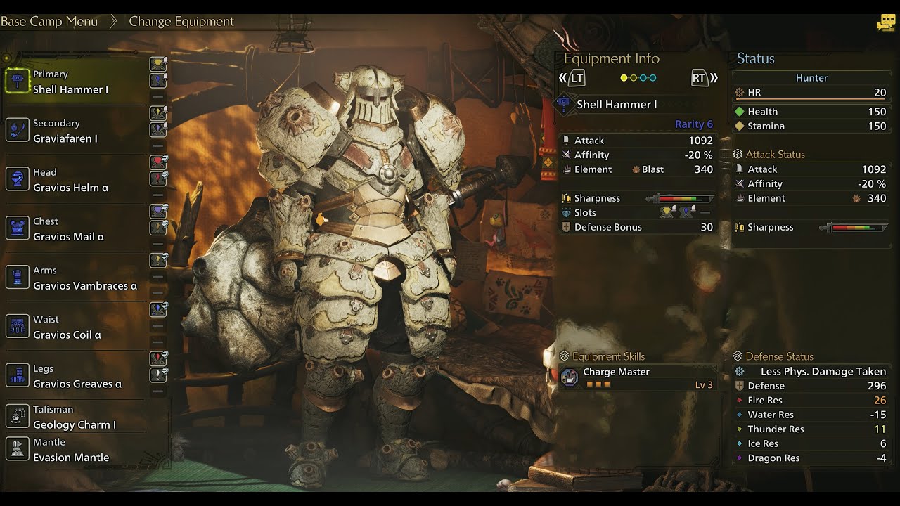 Monster Hunter Wilds, 4K. Crafting High Rank Gravios Armor Set. - YouTube