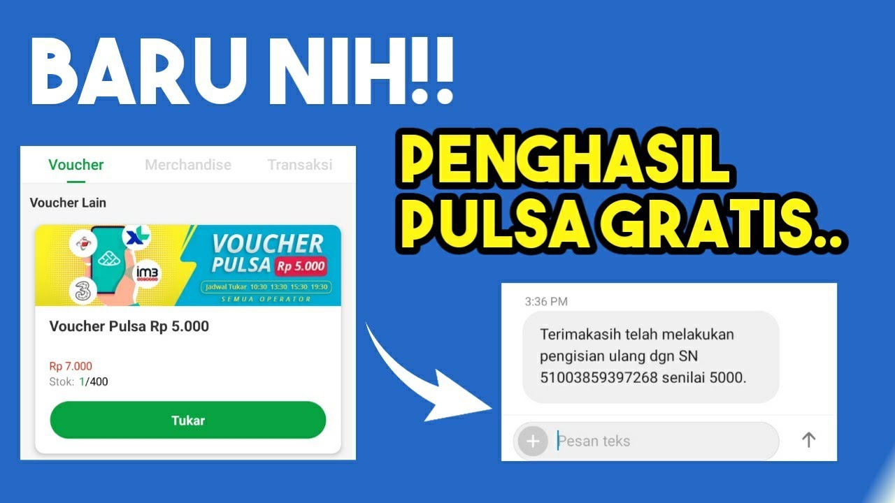 MANTAP! DAPAT 5000 PULSA GRATIS UNTUK SEMUA OPERATOR! APLIKASI ...