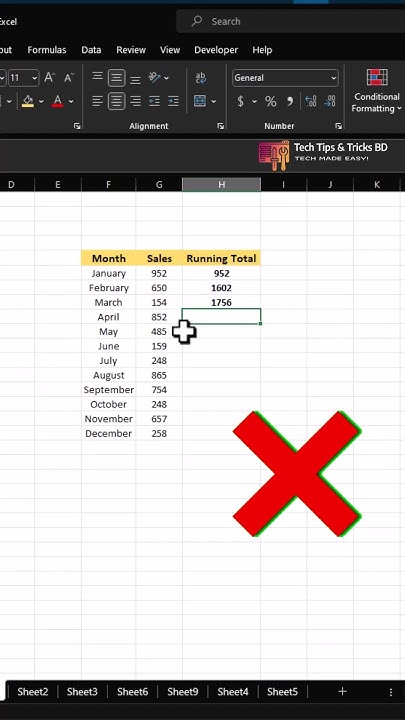 How to Calculate Running Total in Excel | Excel short cut #shortsfeed #shorts #excelshorts - YouTube