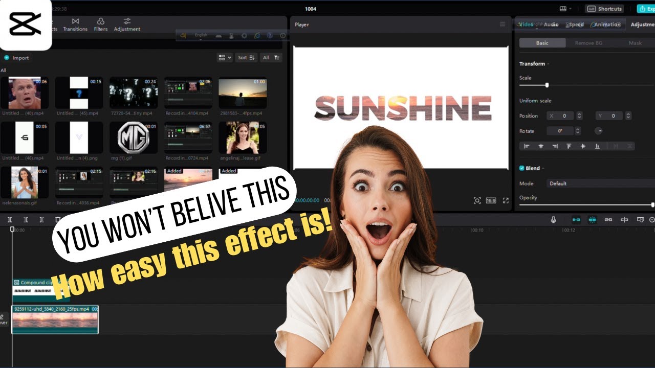 How to Make Video Behind Text Effect in CapCut PC 2024| Cinematic Intro | Capcut Tutorials - YouTube