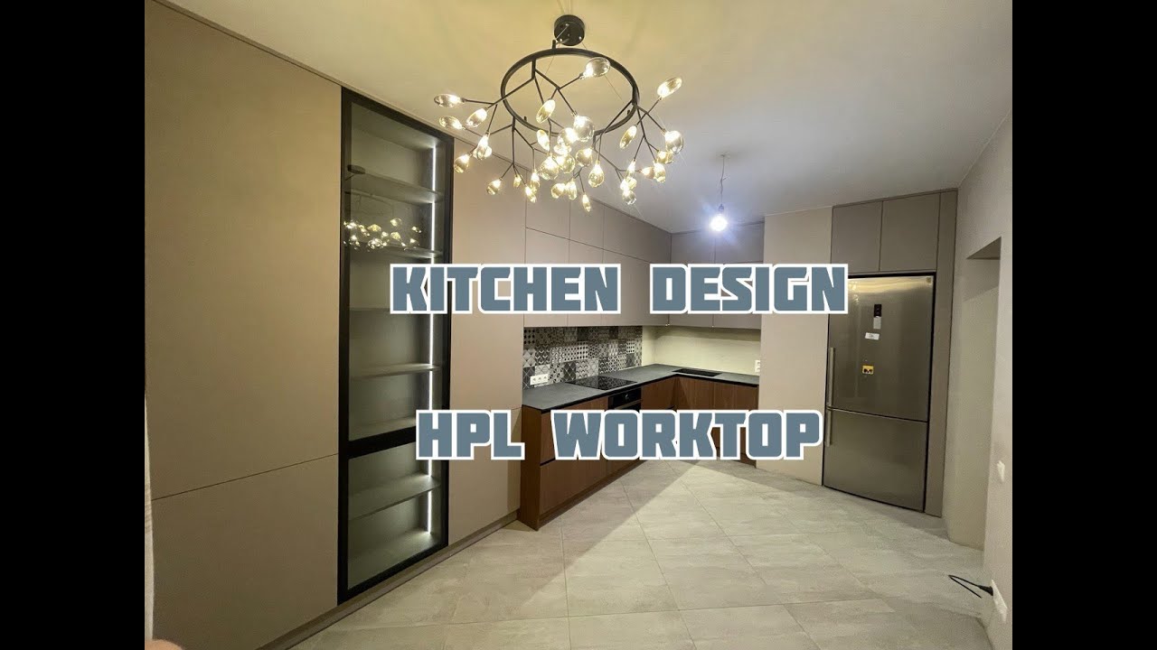 Kitchen design | HPL worktop | Pantry Cabinets - YouTube