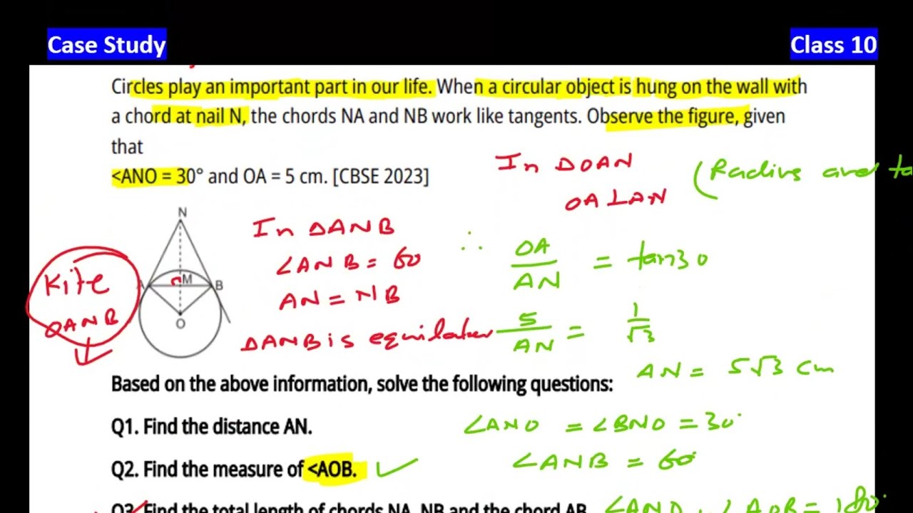 When a circular object is hung on the wall with | Case Study Based on ...