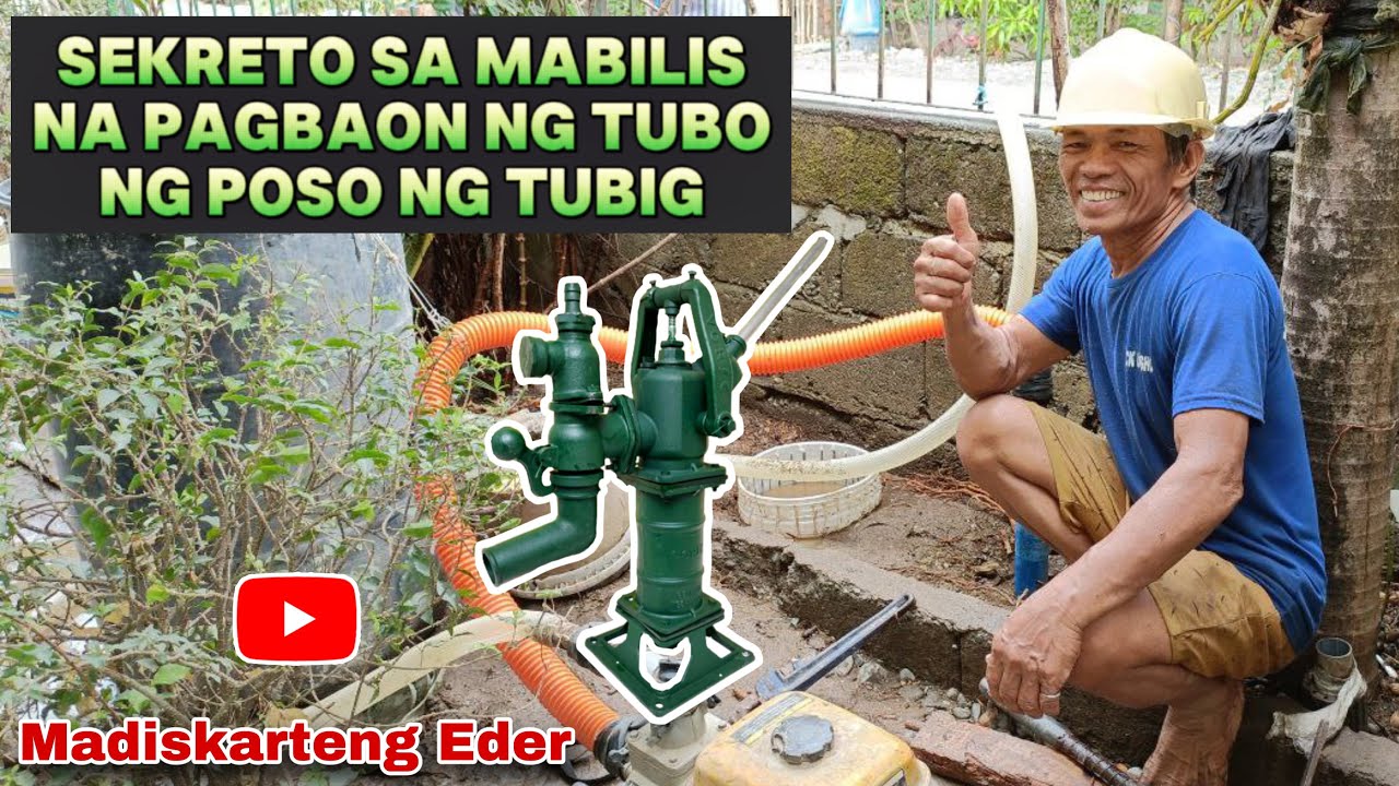 SEKRETO SA MABILIS NA PAGBAON NG TUBO NG TUBIG | Madiskarteng Eder ...