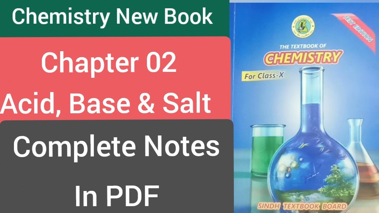 Chemistry Complete Notes In PDF New Book Class 10 Chapter 2 Acid, Base ...