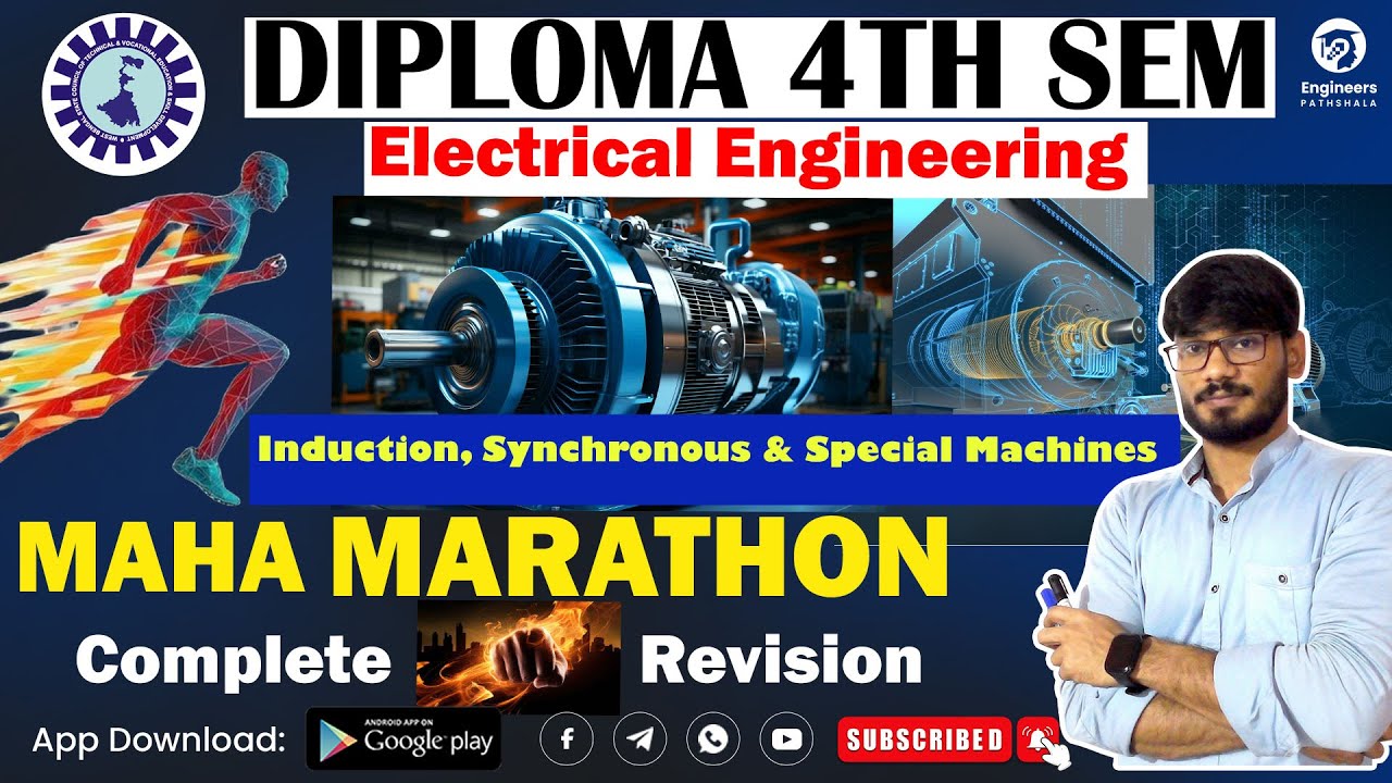 4TH Sem DEE_MAHA MARATHON🔥Induction, Synchronous & Special Machines😱# ...