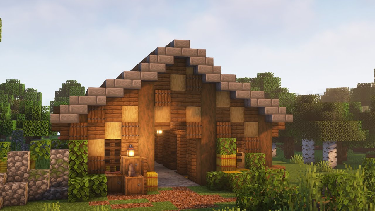 Minecraft: How to Build a Stable for Survival - YouTube