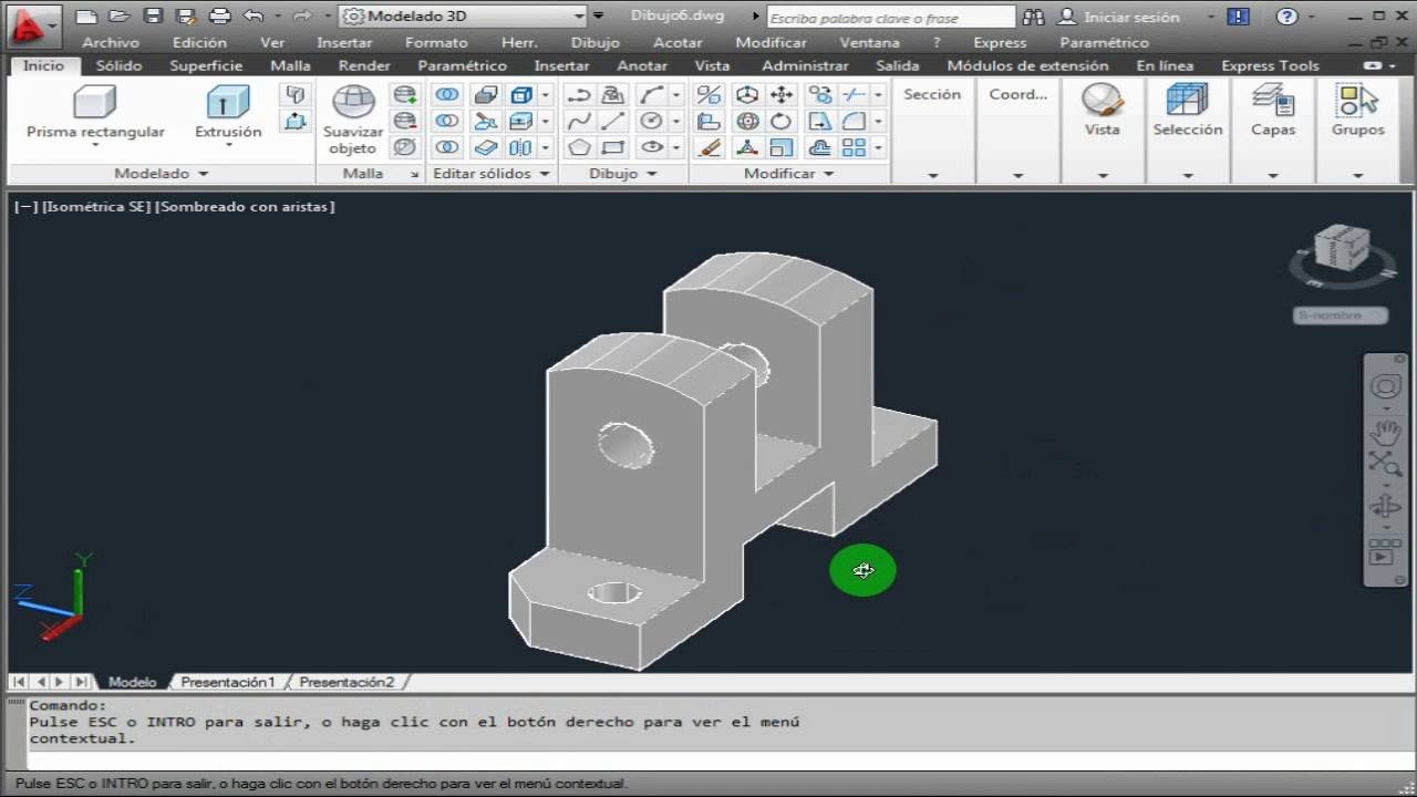 02 como hacer una nueva figura mecanica 3D en autocad - YouTube