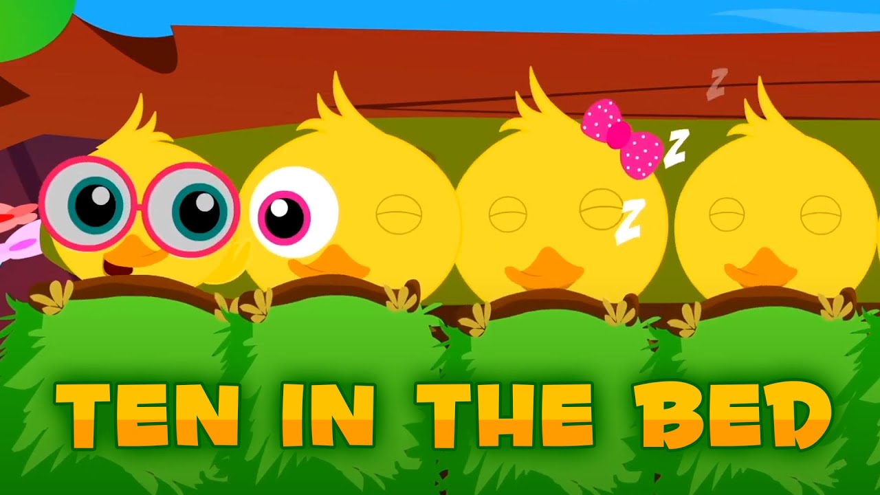 Ten In The Bed Ducks, Kids Nursery Rhyme and Learning Video - YouTube