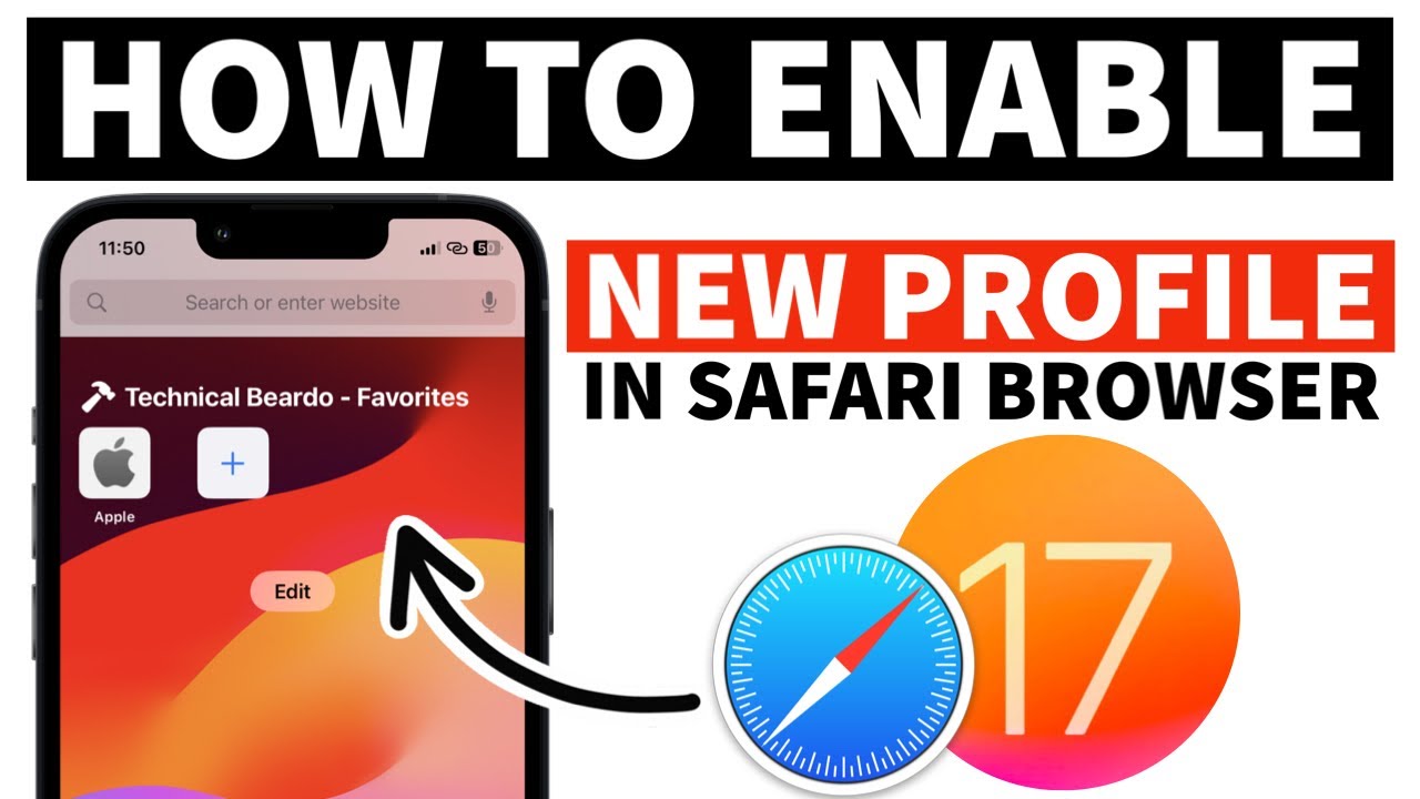 How to Enable Profile in Safari Browser in iOS 17 iPhone - iOS 17 New ...