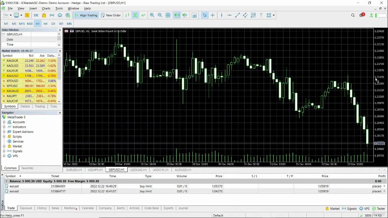 2 Placing Buy Limit and Sell Limit Orders with Python - YouTube