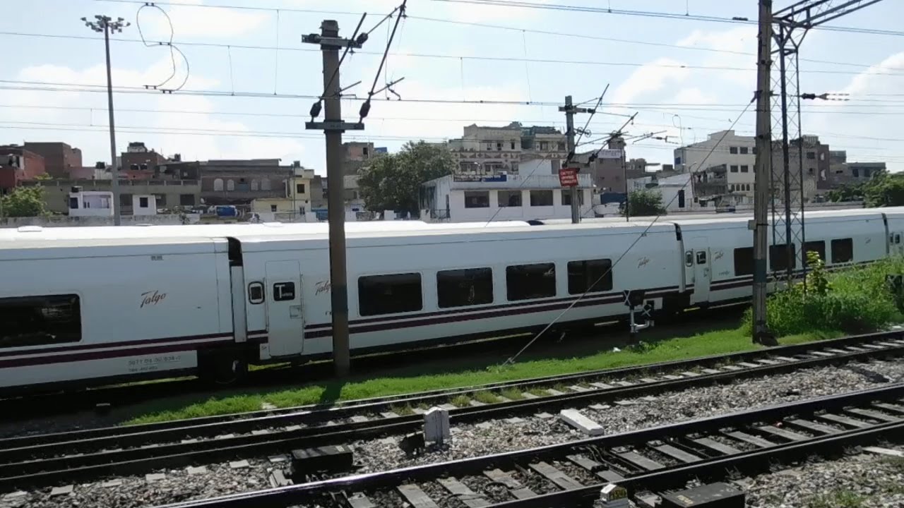 Talgo semi high speed train !! at New Delhi( Indian Railways) - YouTube