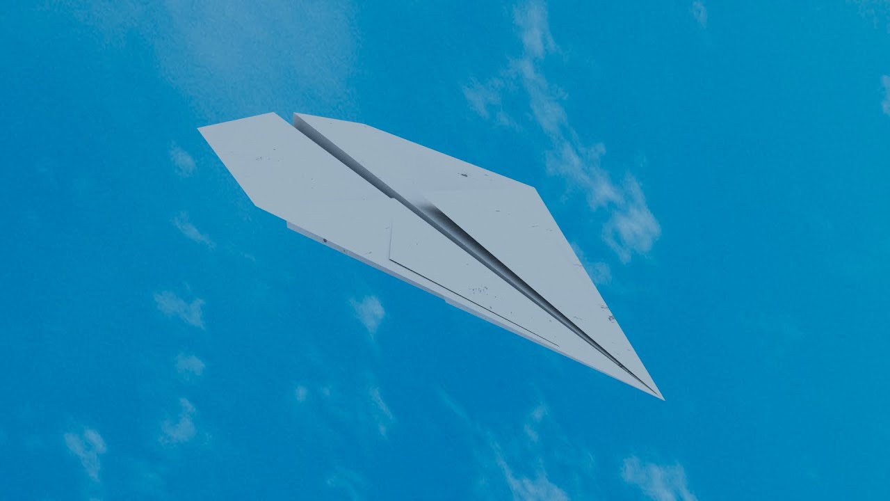 Animated Folding Paper Plane - YouTube