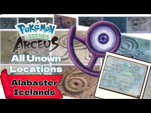All Unown Locations (Alabaster Icelands) - Pokémon Legends: Arceus ...