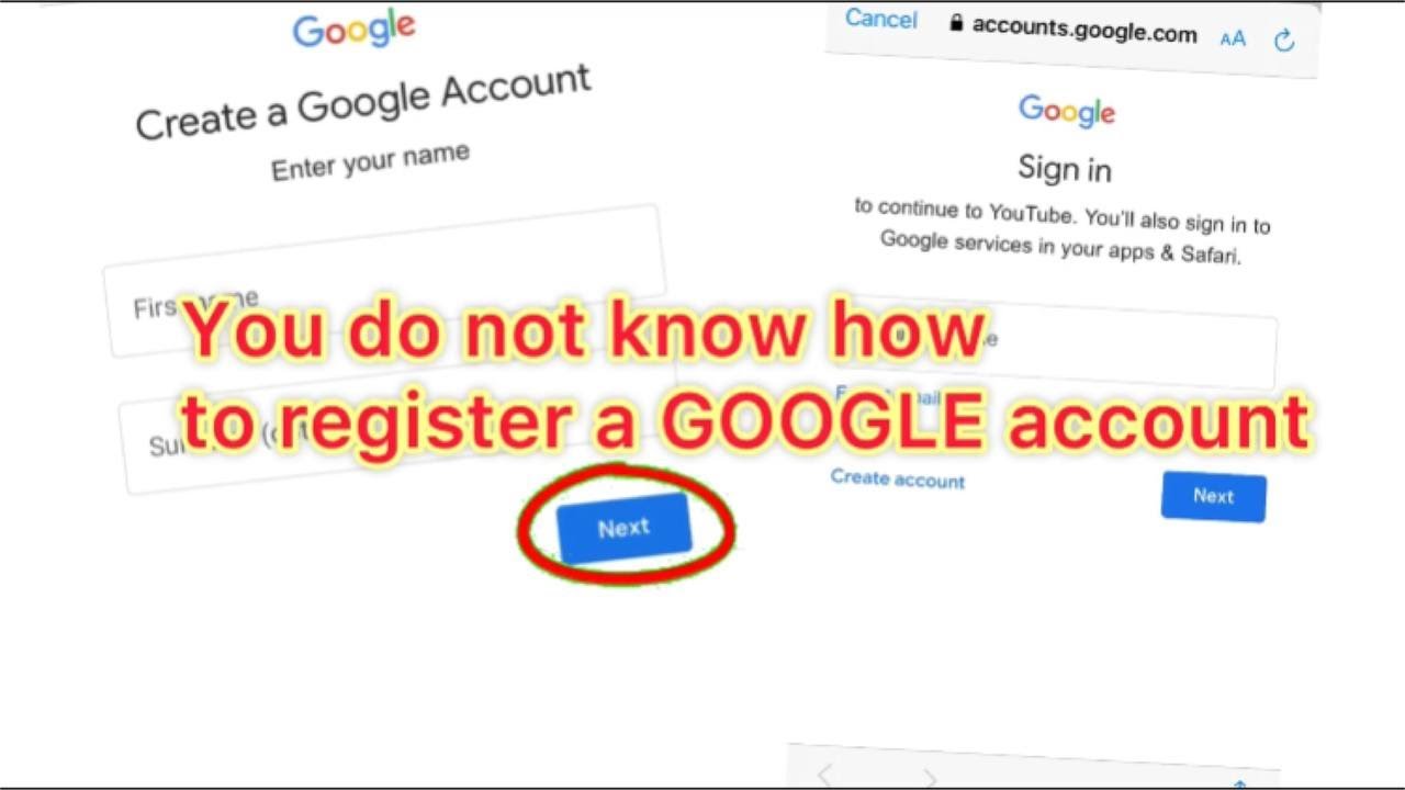 HOW TO REGISTER GOOGLE ACCOUNT? How to create Google account - YouTube