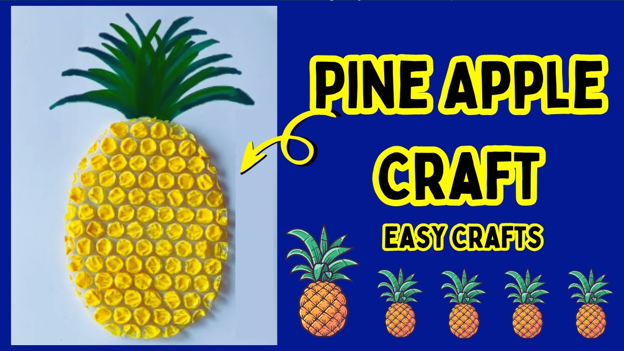 🍍 DIY Pineapple Craft | Easy and Creative Paper Fruit Art #crafts - YouTube