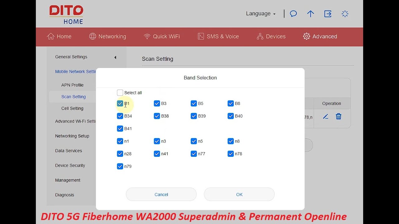 DITO 5G Fiberhome WA2000 Superadmin & Permanent Openline Preview - YouTube