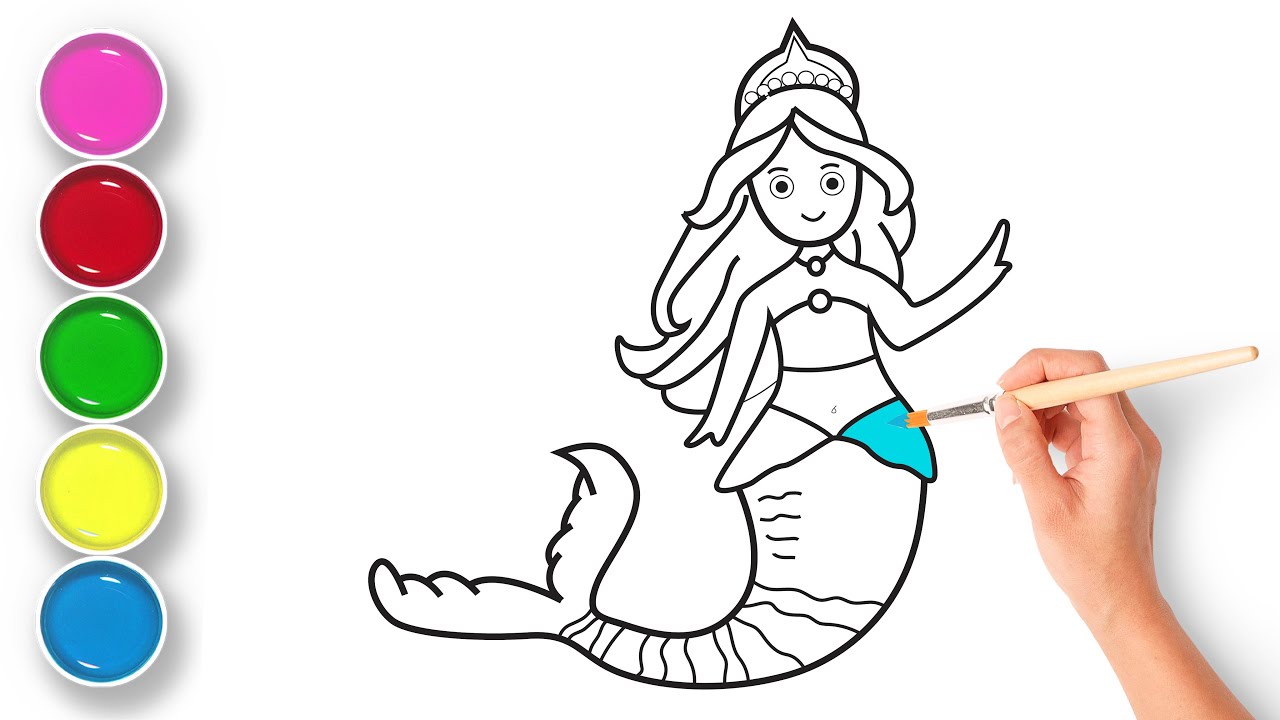 How to Draw a Mermaid | Cómo DIBUJAR una Sirena #abcddrawing #qtparts ...