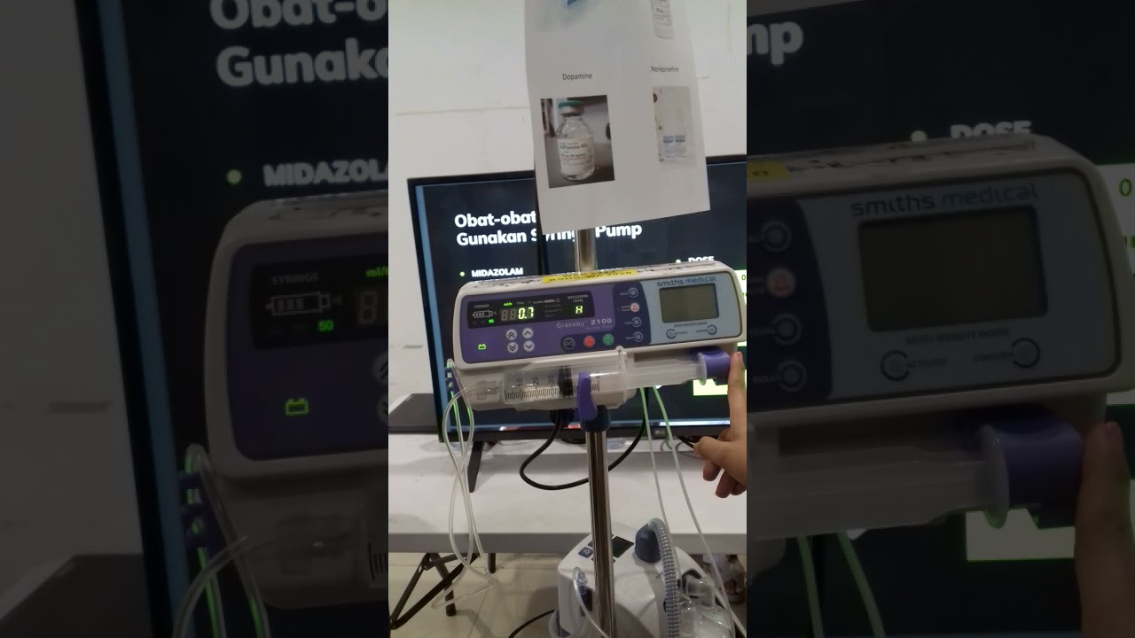 cara penggunaan alat syring pump - YouTube