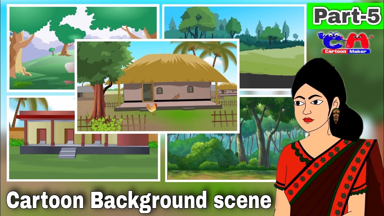 Cartoon Background Scene | Green screen cartoon background | Cratoon ...
