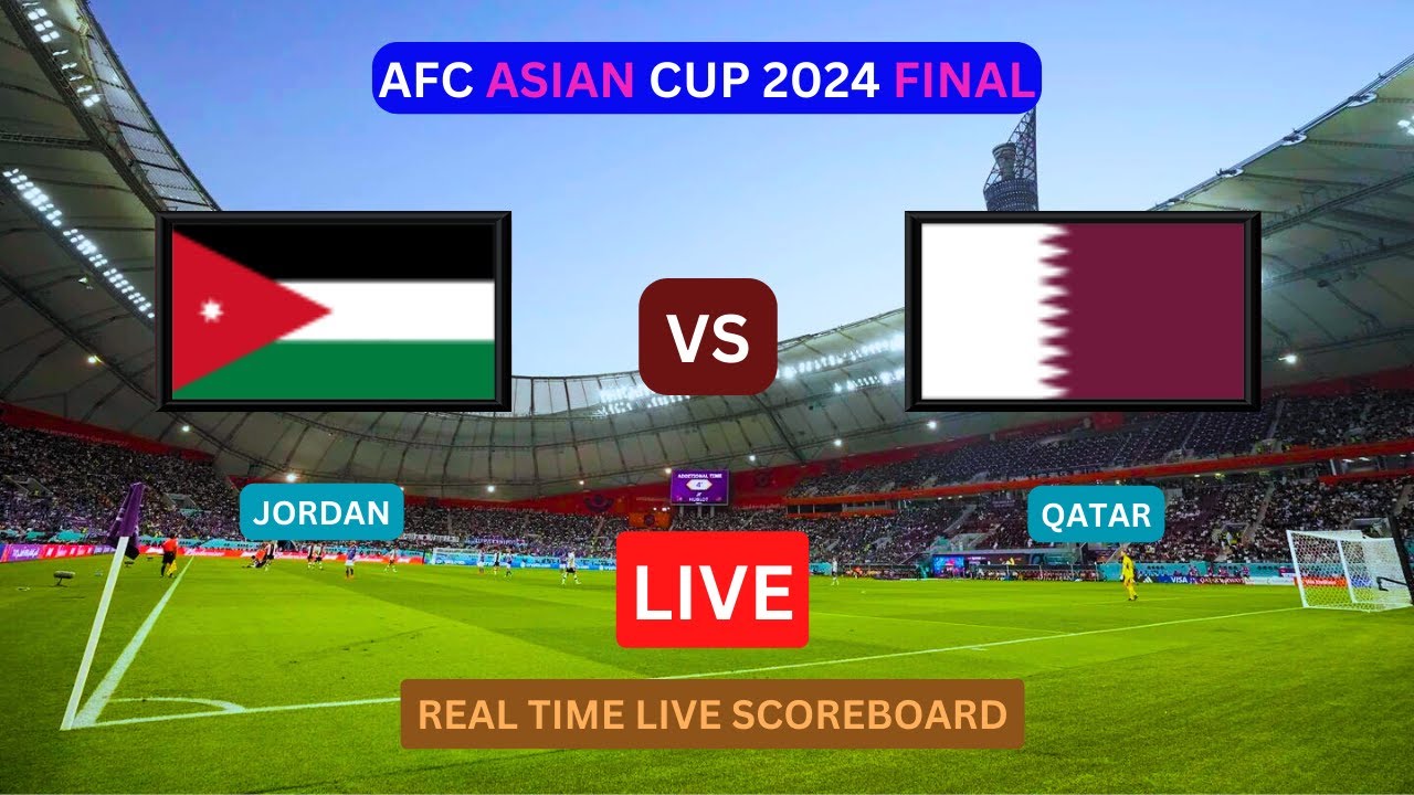 Jordan Vs Qatar LIVE Score UPDATE Today Soccer Football Match 2024 AFC ...