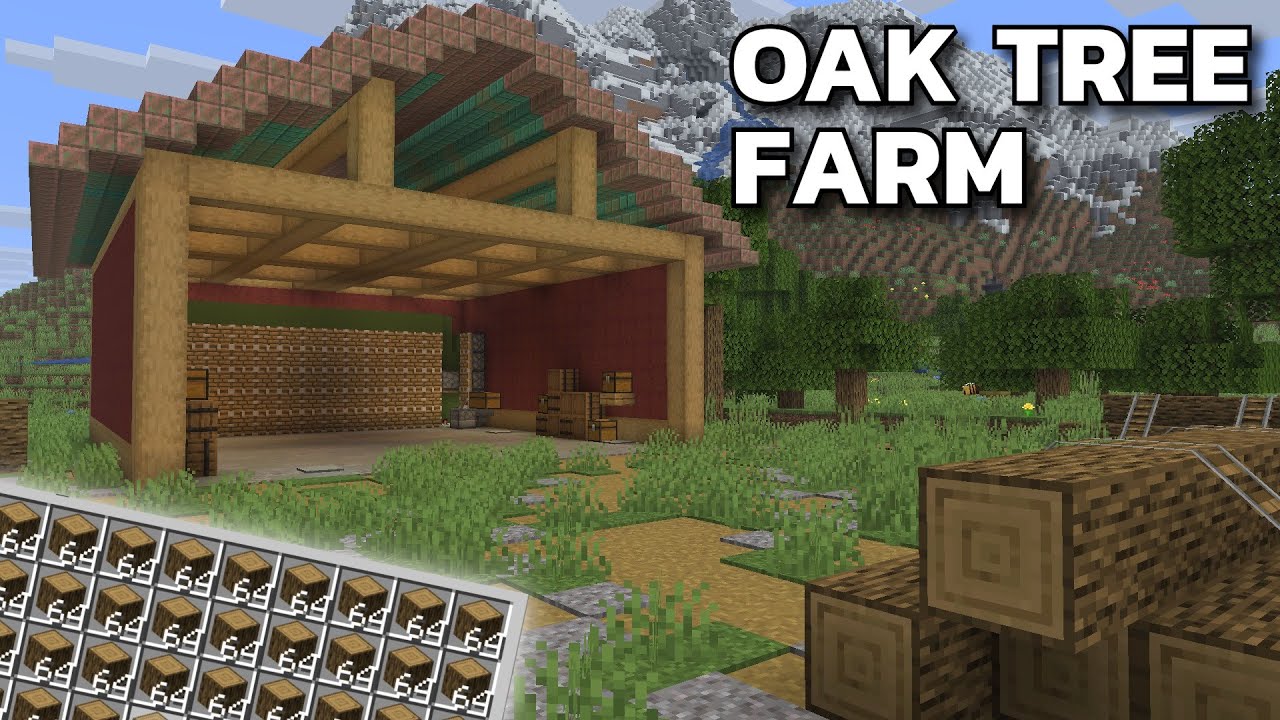 Minecraft TREE FARM - Simple & Aesthetic Design (OAK ONLY) | Java 1.21. ...