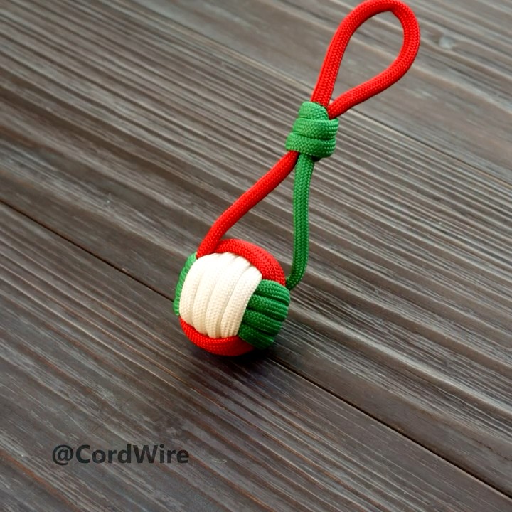3 Color Monkey Fist paracord keychain #shorts - YouTube