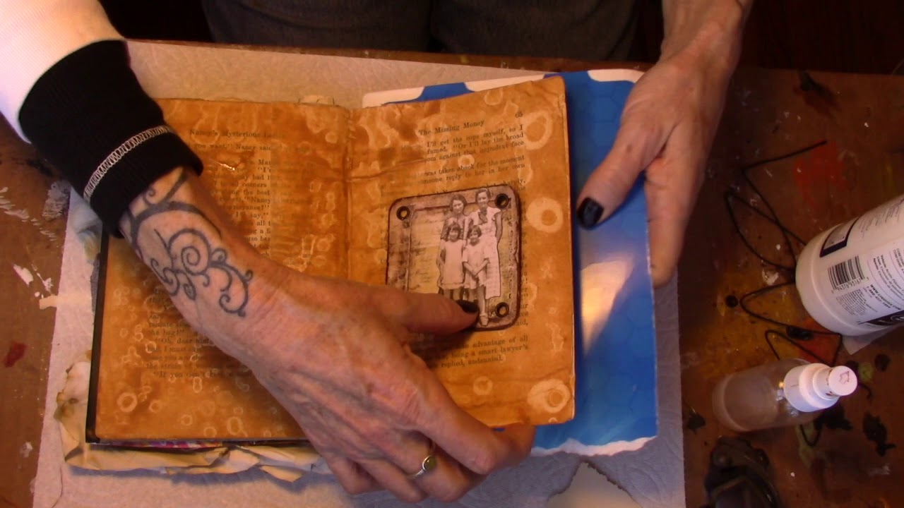 Adding a Tile to our Altered Book #16-part one - YouTube